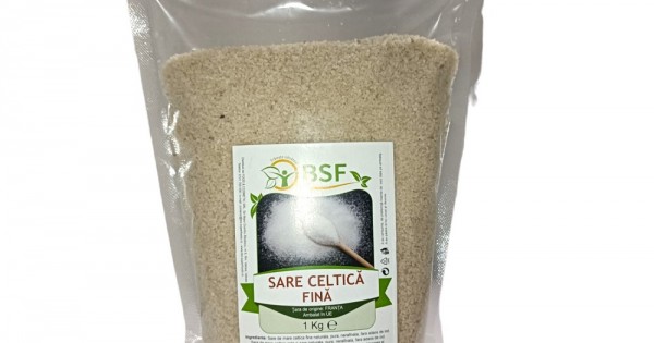 Sare Celtica fina pura, nerafinata, fara adaos de iod 1kg