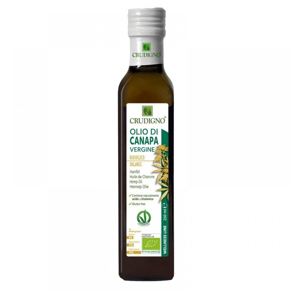 Bio Ulei din seminte de canepa Virgin presat la rece 250 ml Fara Gluten ...