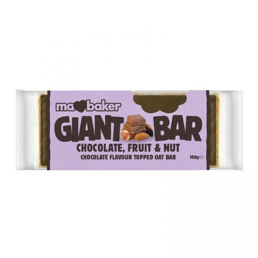 Baton din ovaz cu ciocolata belgiana alune si fructe 100g