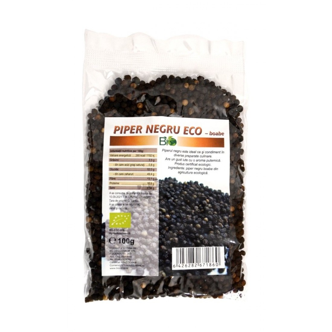 Bio Piper negru boabe 100g