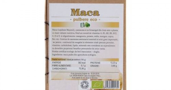 Bio Maca Pulbere extract 125g